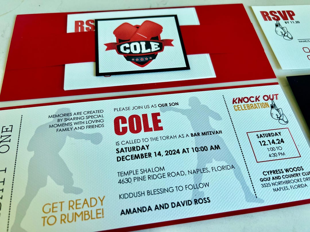 Sports Ticket Bar Mitzvah Invitations - Etsy