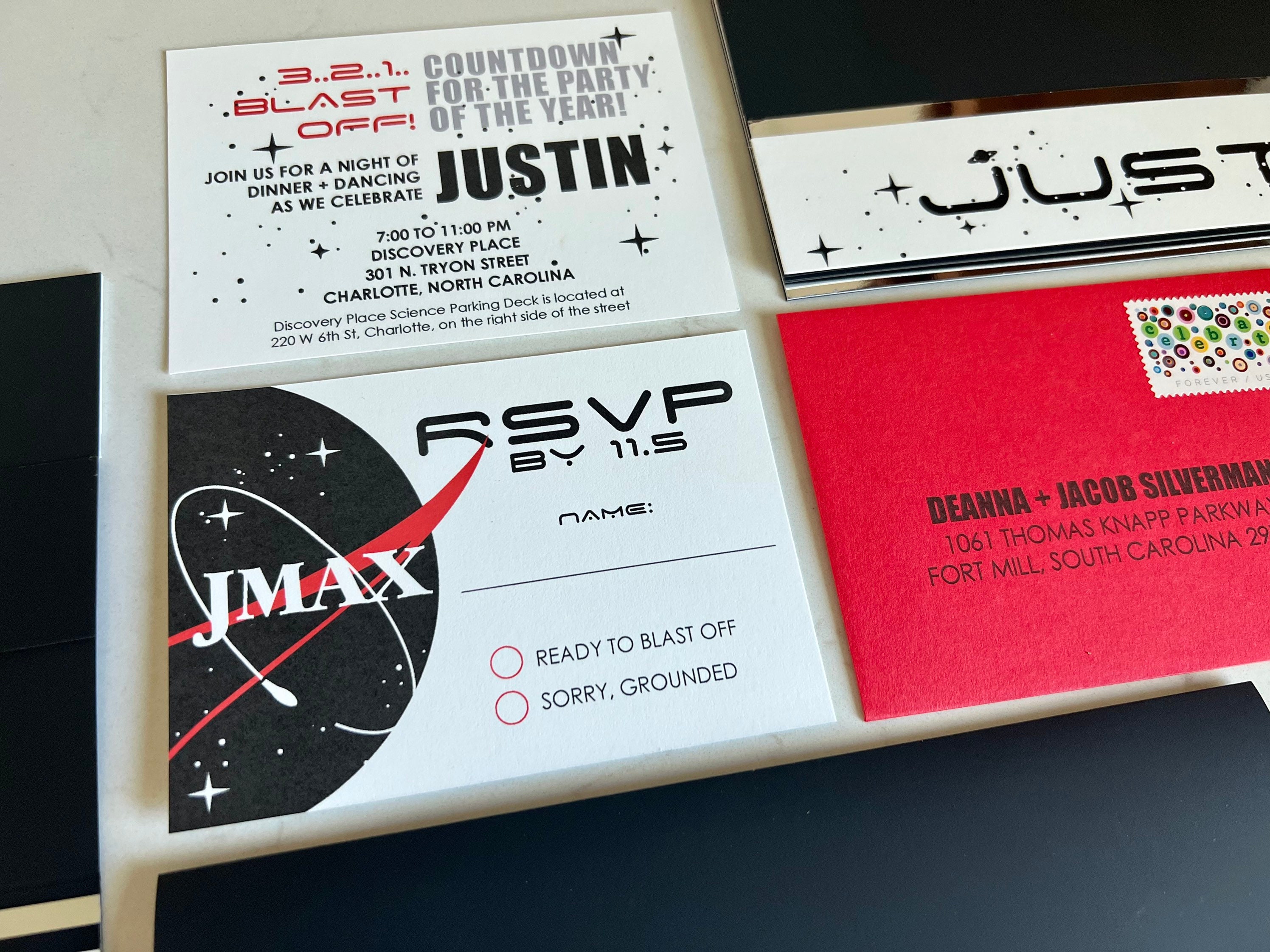 Outer Space Bar Mitzvah Invitation - Etsy