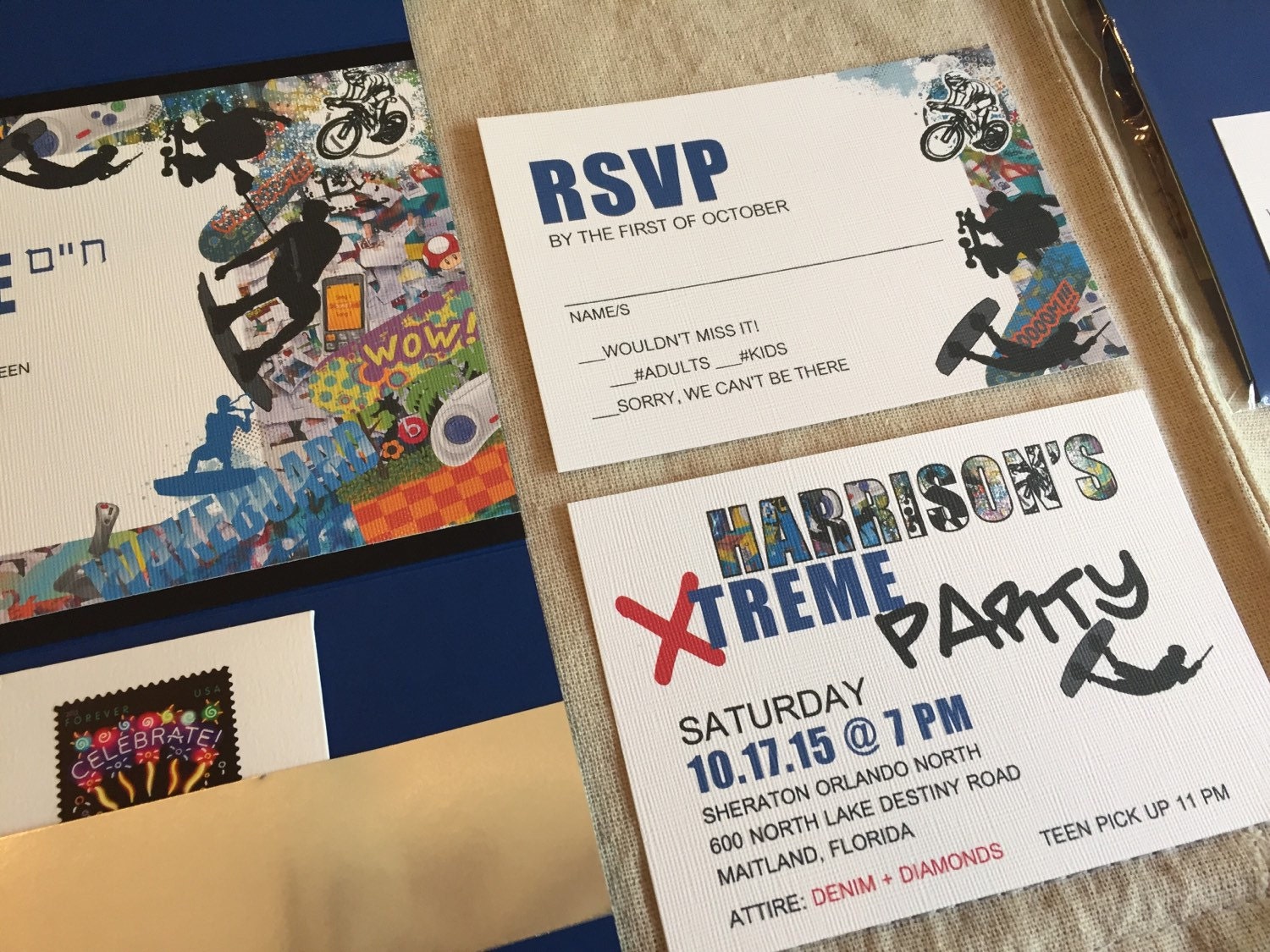 Graffiti Bar Mitzvah Invitations - Etsy