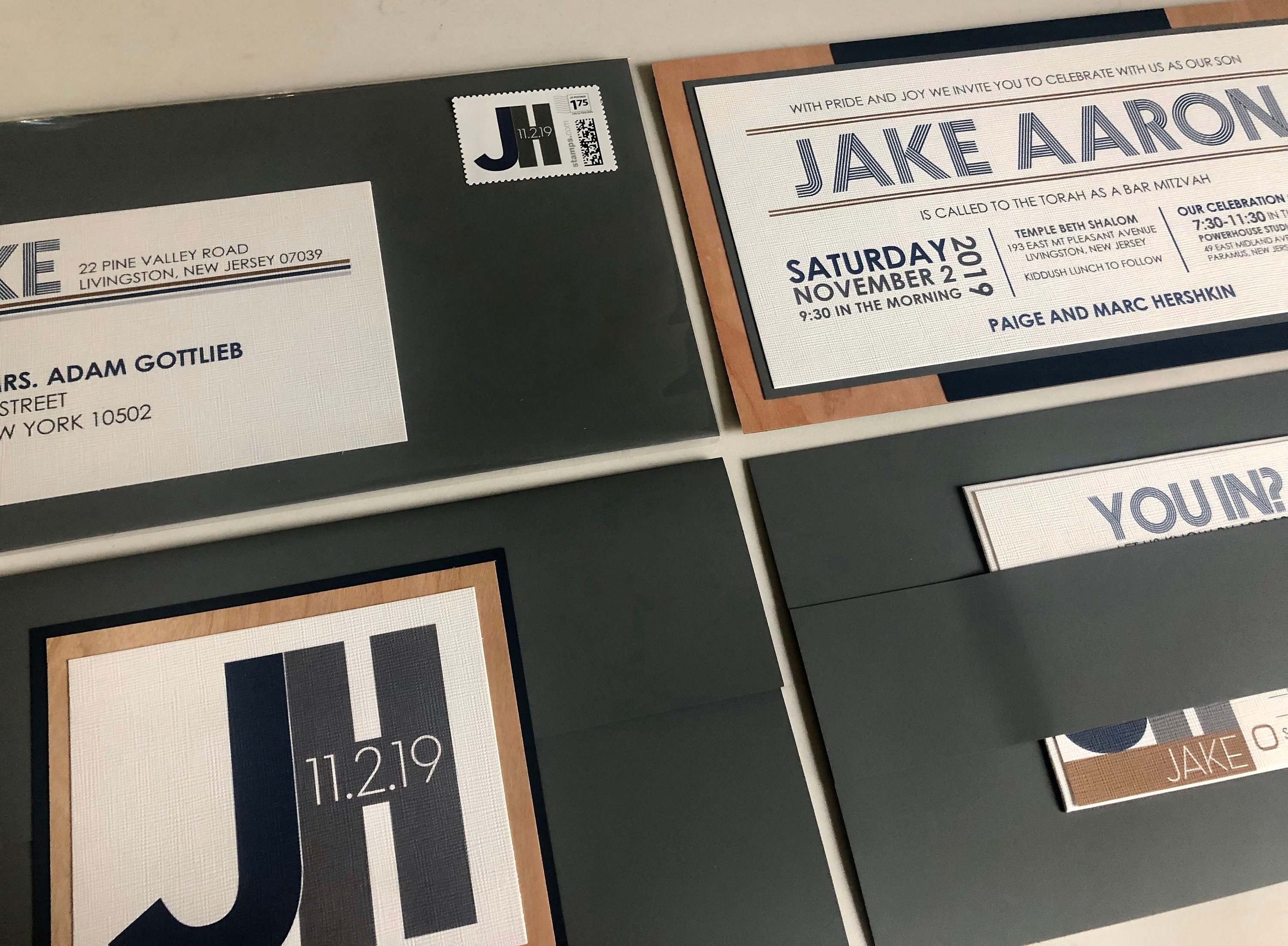 Elegant Bar Mitzvah Invitations - Etsy