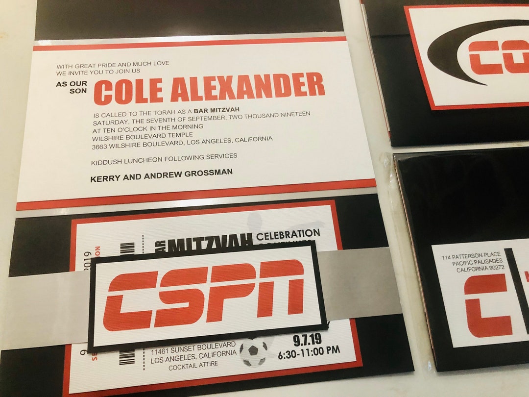 Sports Bar Mitzvah Invitation - Etsy