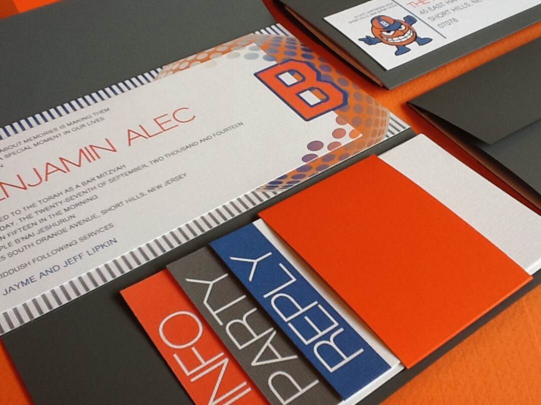 Modern Sports Bar Mitzvah Invitation - Etsy