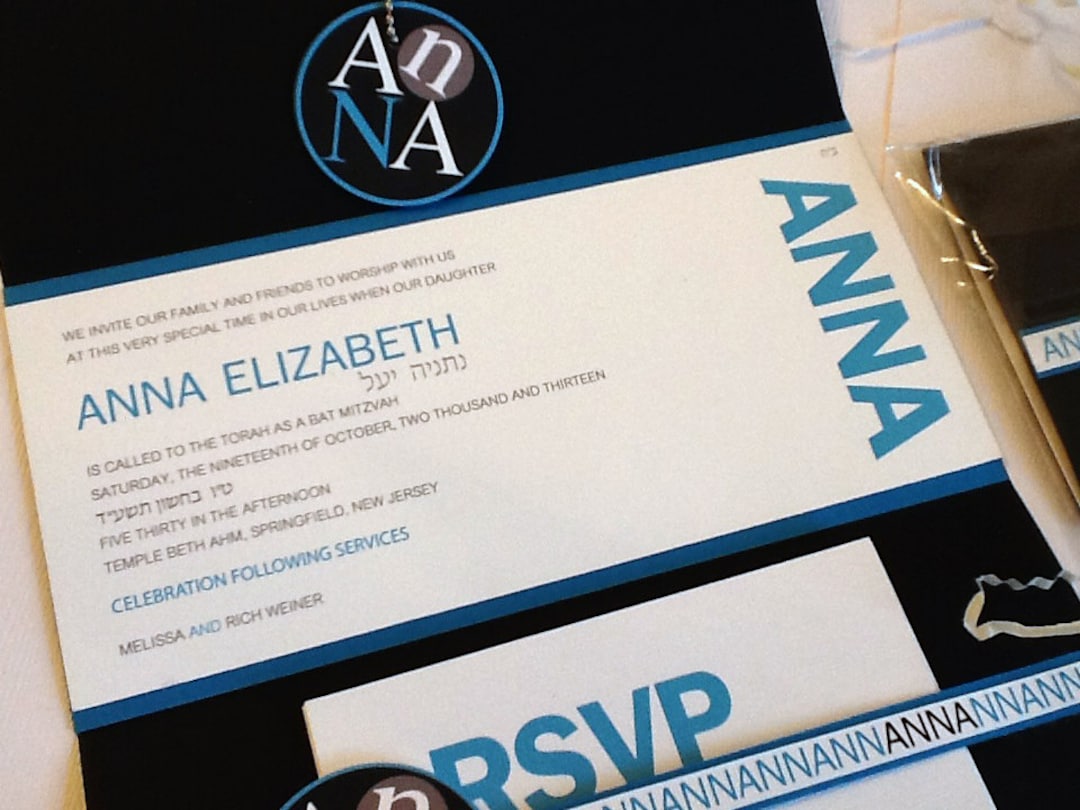 Custom Modern Bat Mitzvah Invitation - Etsy