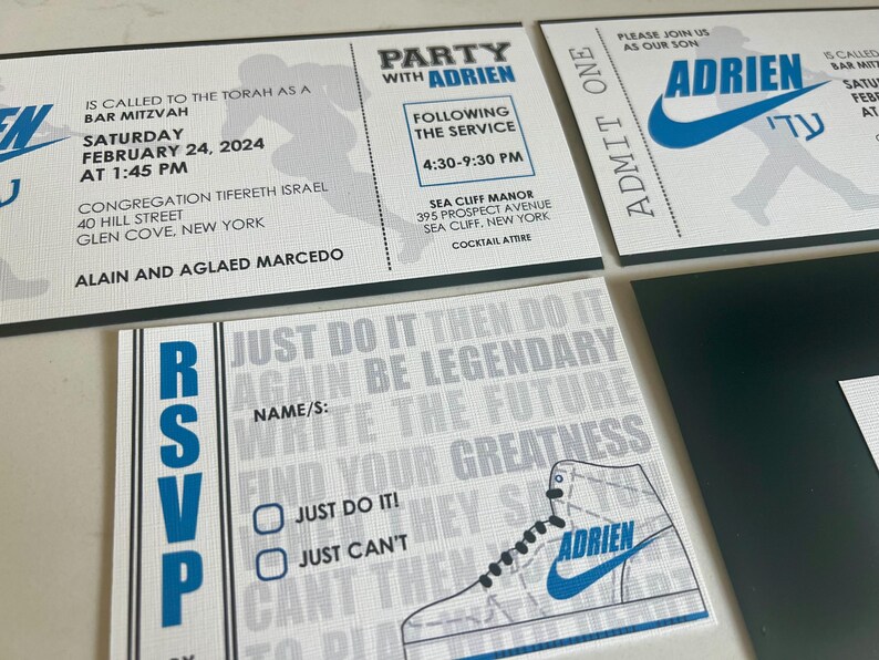 Sports Ticket Bar Mitzvah Invitations - Etsy