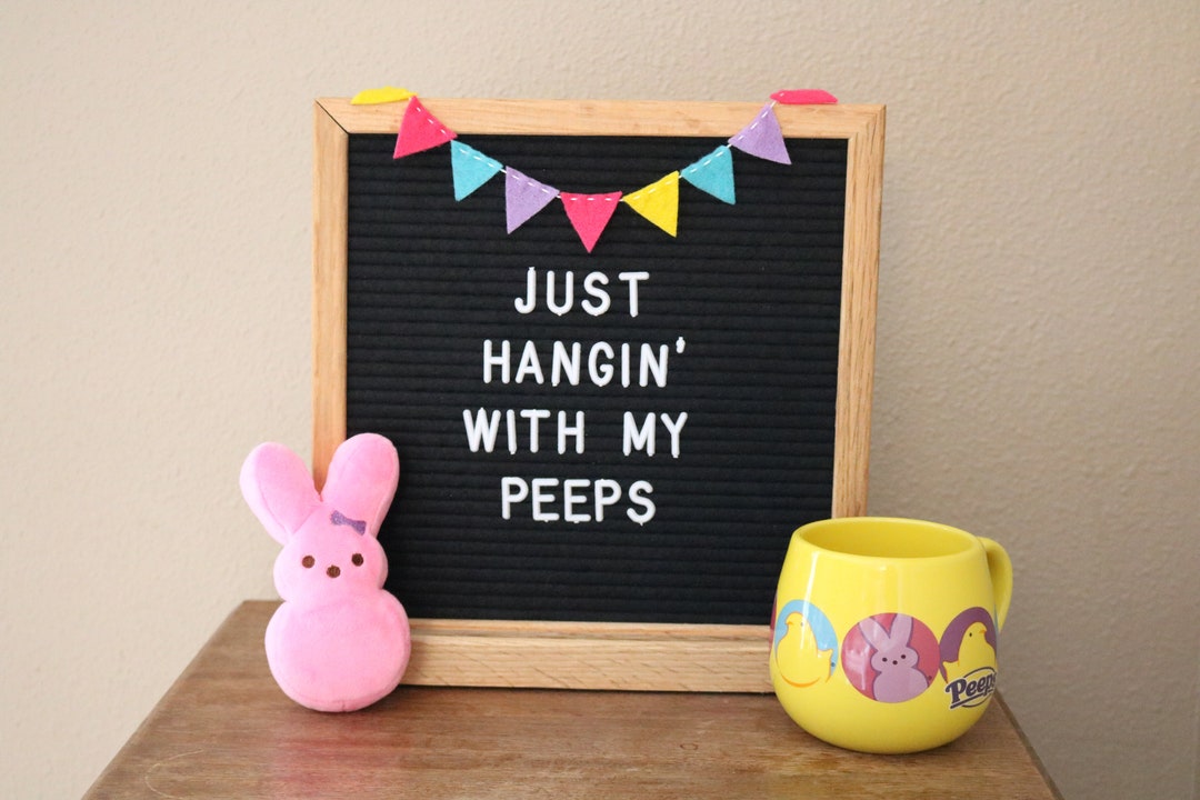 Peeps Bright Color Letterboard Garland - Easter Letter Board ...