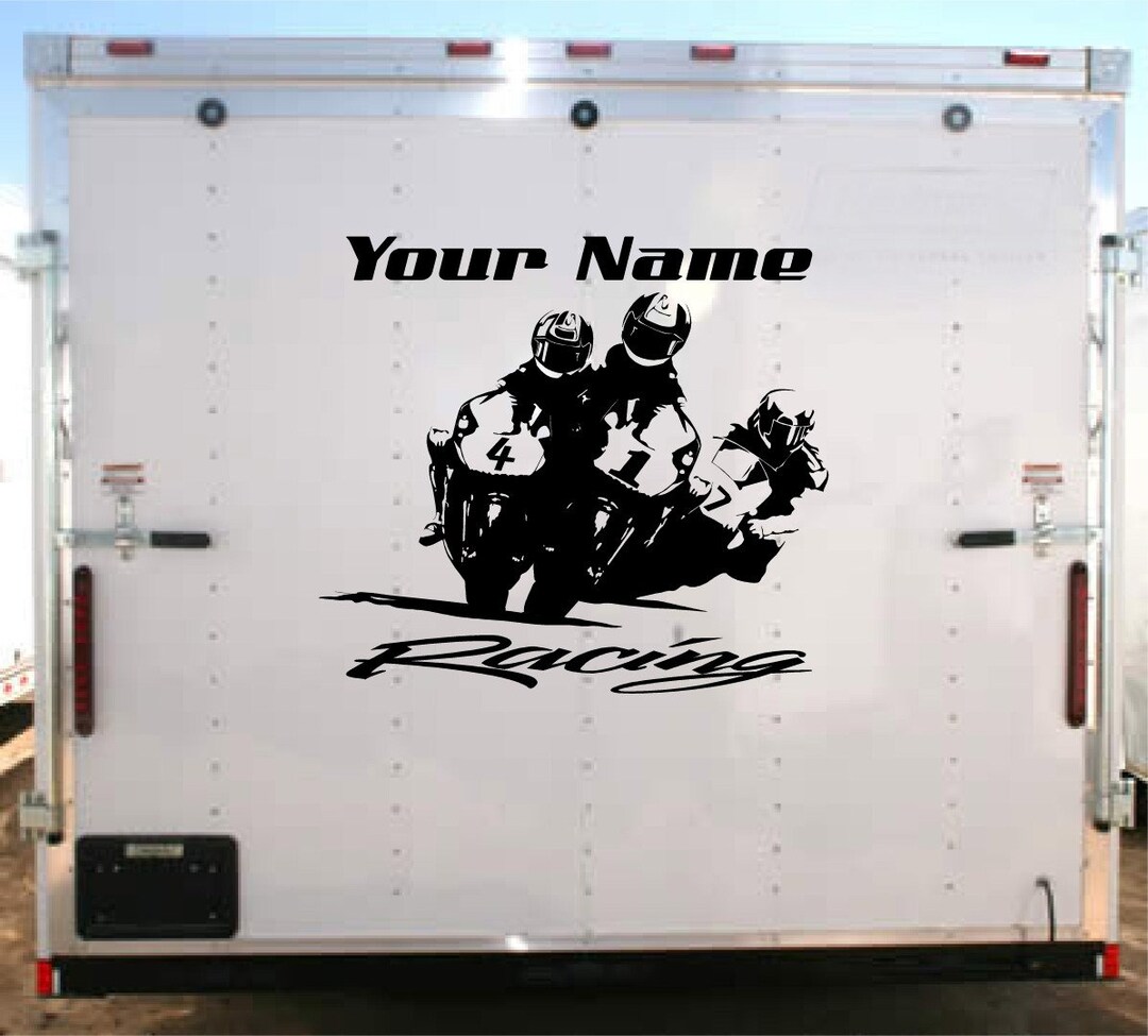 Custom Motorcycle Decals for Toy Hauler Racing Trailer Graphics Mural ...