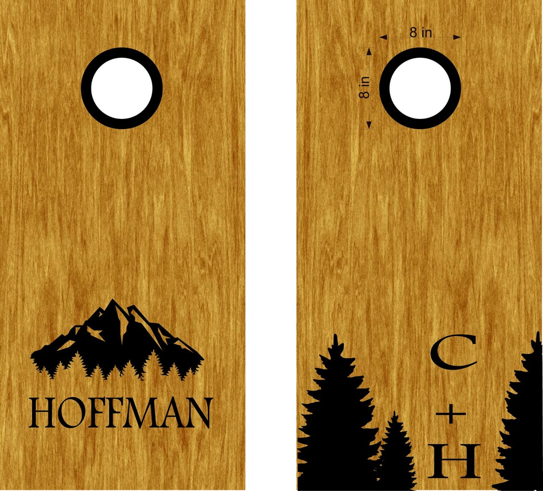 Wedding Cornhole Board Decals Bean Bag Toss Rings Personalized Custom ...