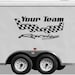 Stickerchef Checkered Flag Racing Trailer Vinyl Decal Sticker Graphic ...