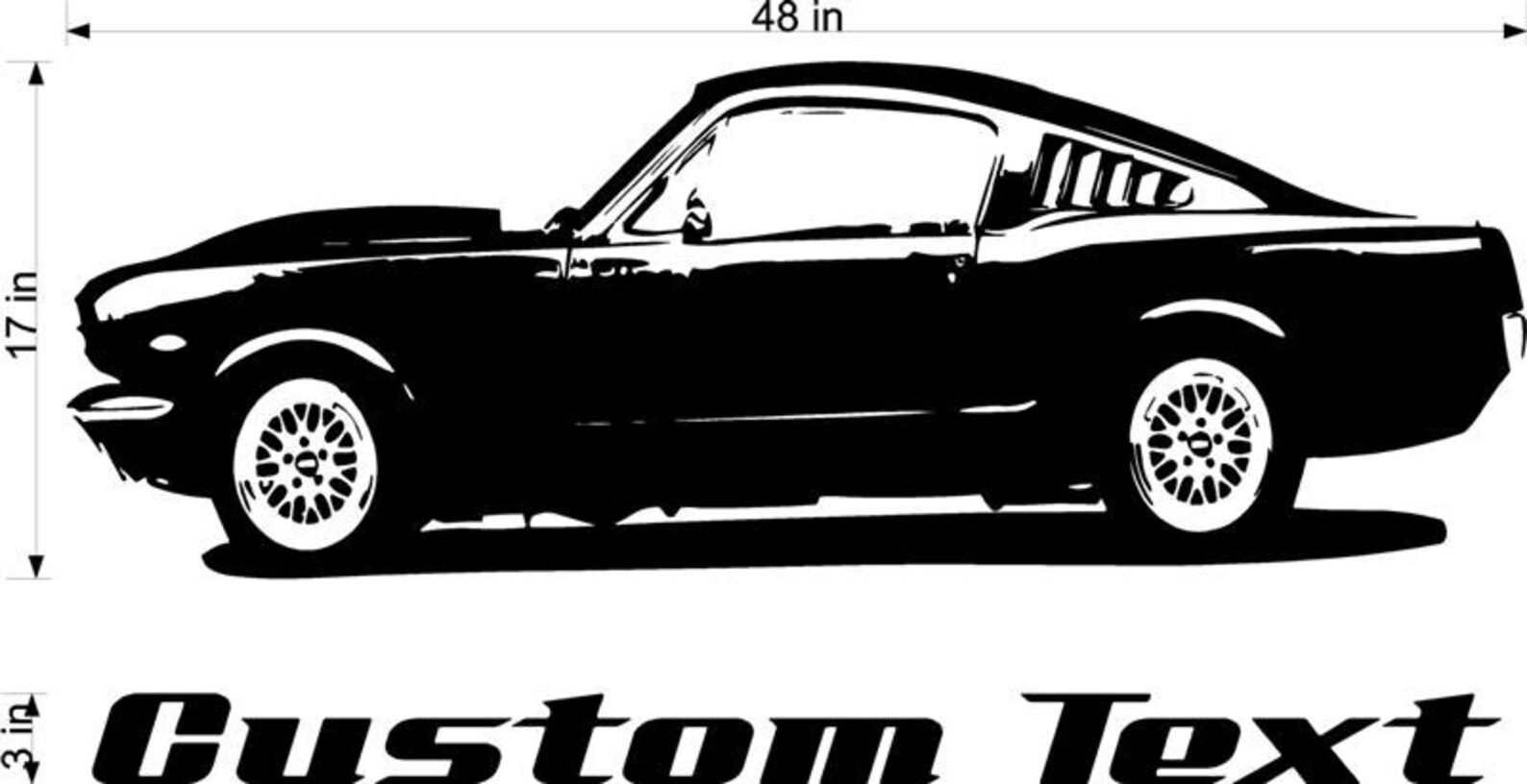 Fast Back Car Wall Decal Muscle Car Decals Muscle Car | Etsy