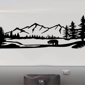 RV Camper Graphics Decals Stickers Rocky Mountains Bear - Motorhome ...