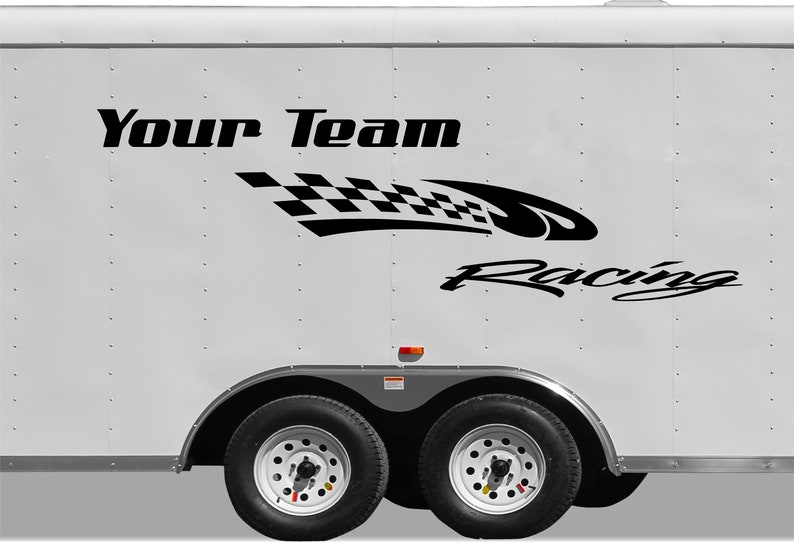 Racing Trailer Decals: Custom Team Vinyl Stickers - Etsy