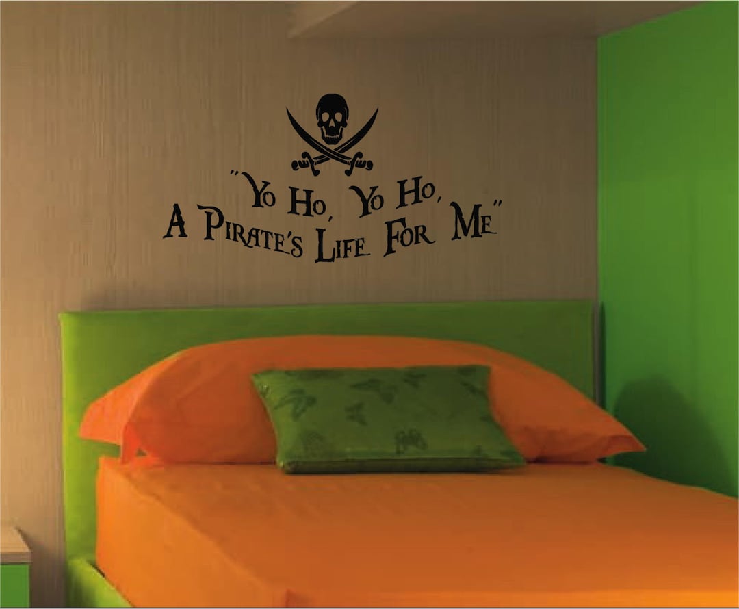 Yo Ho Yo Ho Boys Room Decor Pirate Vinyl Wall Art Sticker Decal ...