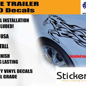 Equestrian Horse Trailer Decal- Vinyl Decal Sticker- Enclosed Trailer ...
