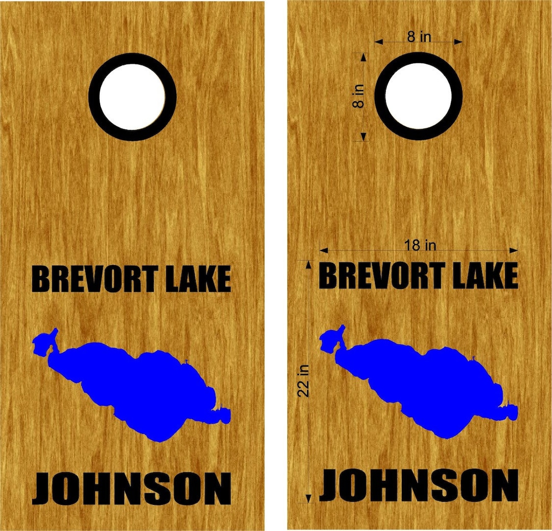 Your Lake Cornhole Board Decals-bean Bag Tosspersonalized Cornhole ...