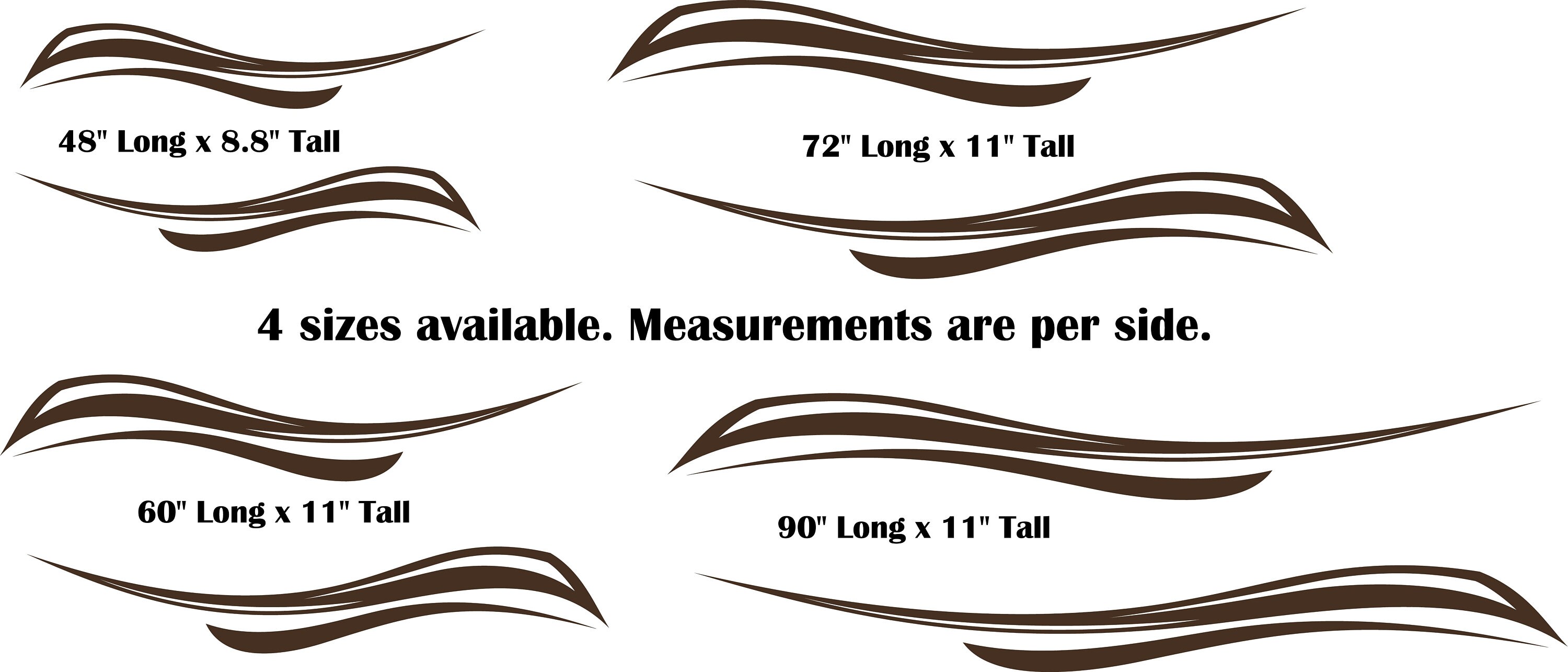 Stripes Swoosh RV Camper Decal Motorhome Replacement Stickers - Etsy UK