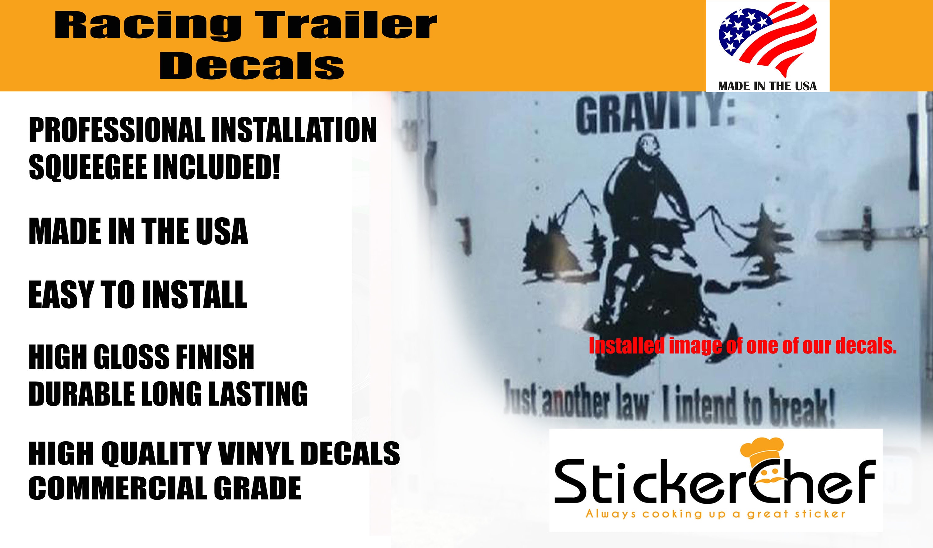 Racing Trailer Decal Graphics, Custom Motorsports Vinyl for Enclosed ...