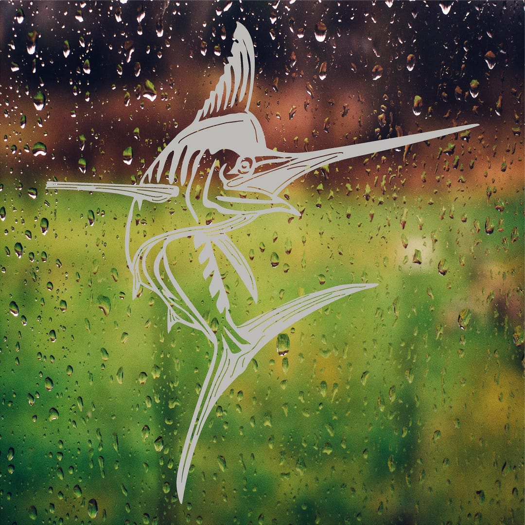 Swordfish Etched Glass Vinyl Decal: Custom Size Privacy Film - Etsy