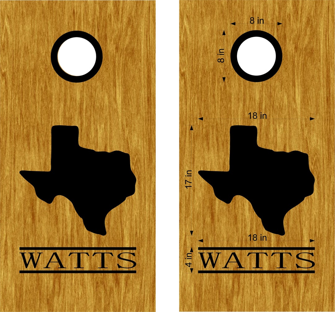 Your State Cornhole Board Decals Stickers Bean Bag Toss With Rings ...