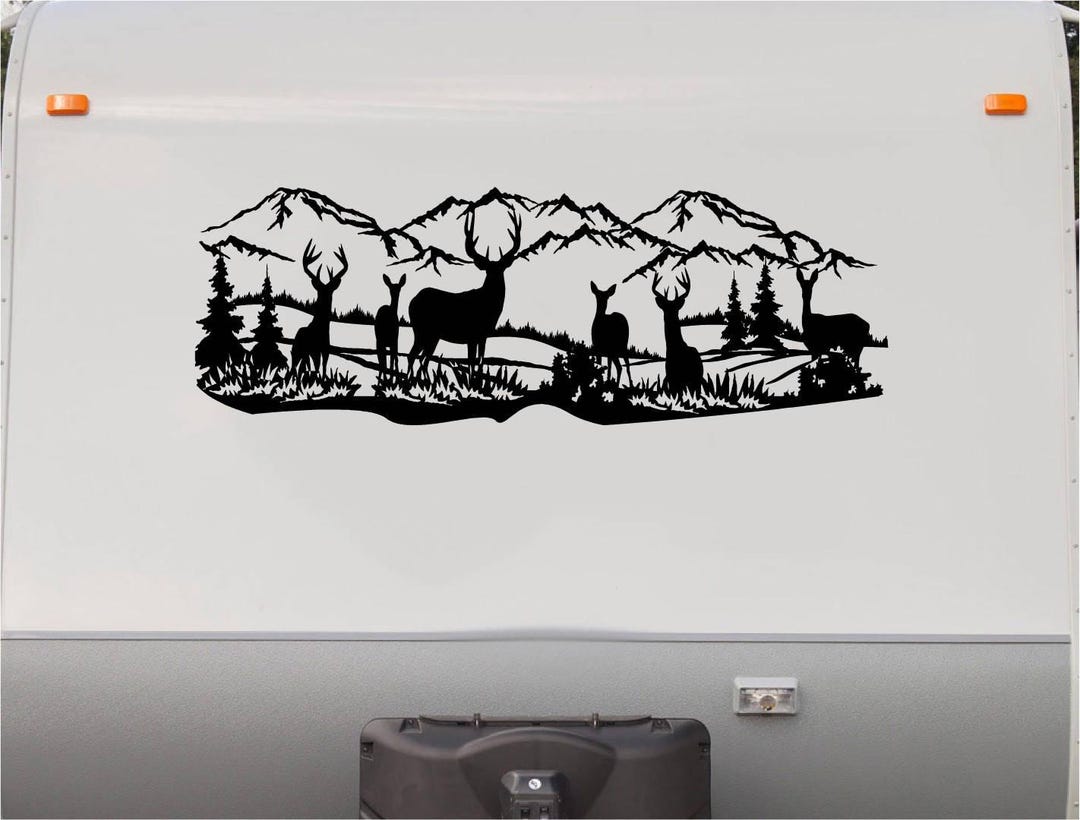 RV Camper Graphics Decals Stickers Deer Hunting Decal, Whitetail Buck ...
