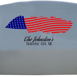 USA American Flag RV Camper Decal Sticker Graphic Custom Text Sign ...