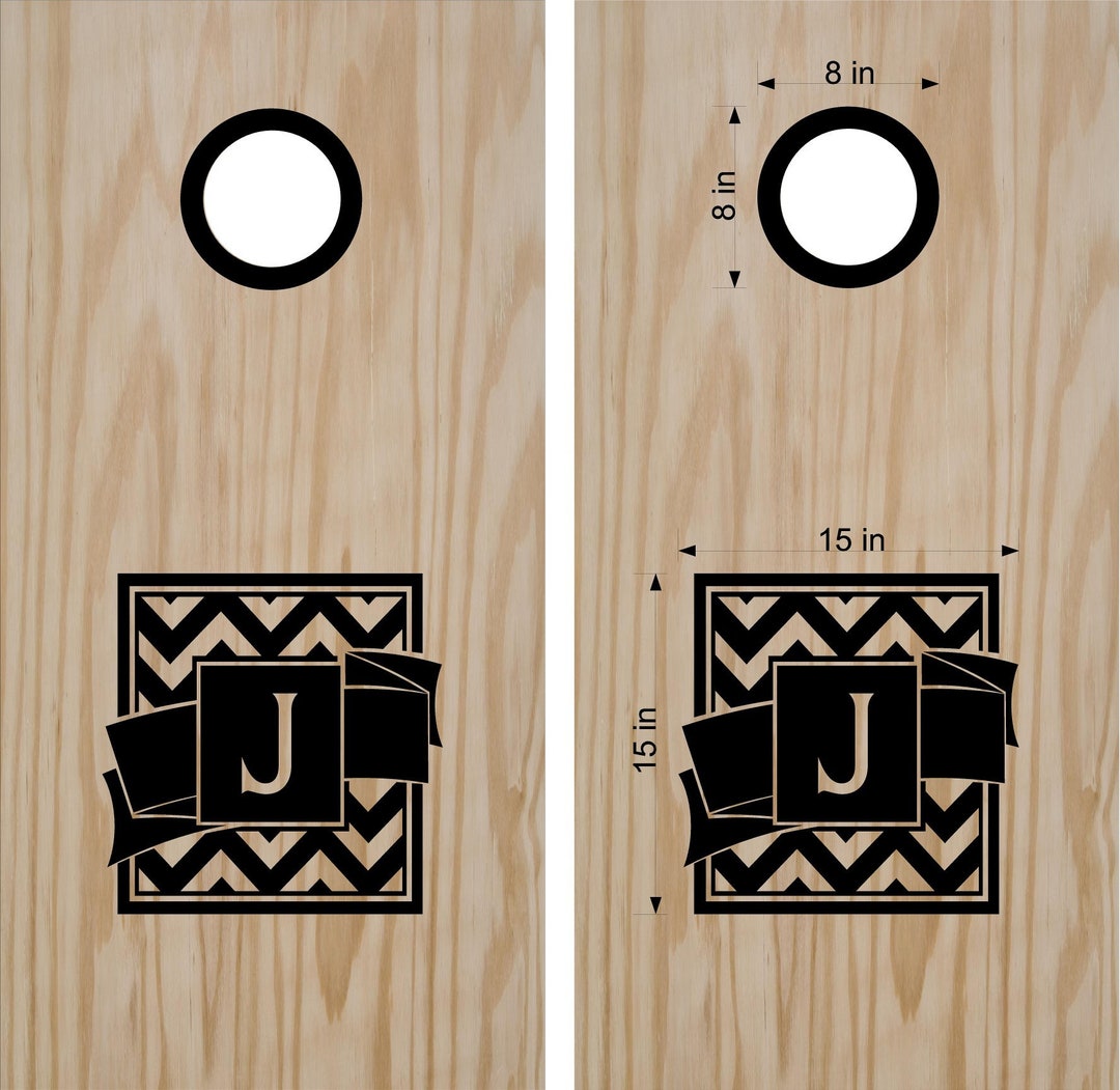 Wedding Monogram Cornhole Boards Decals Skins Decals Game - Etsy