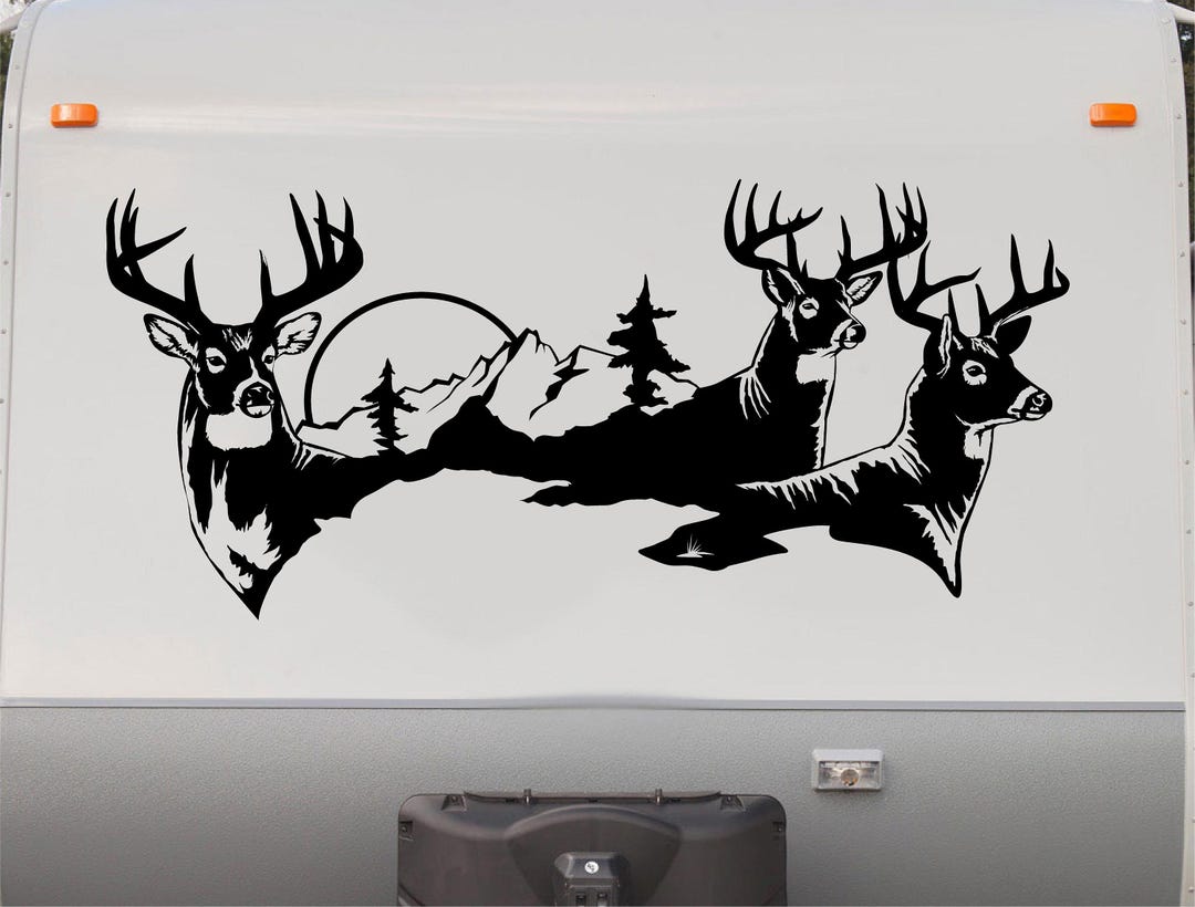 RV Camper Graphics Decals Stickers Deer Buck Hunting Decal, Wilderness ...