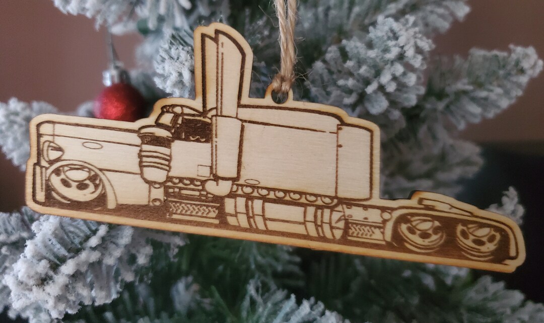 Low Rider Semi Truck Engraved Christmas Ornament Family Wood - Etsy