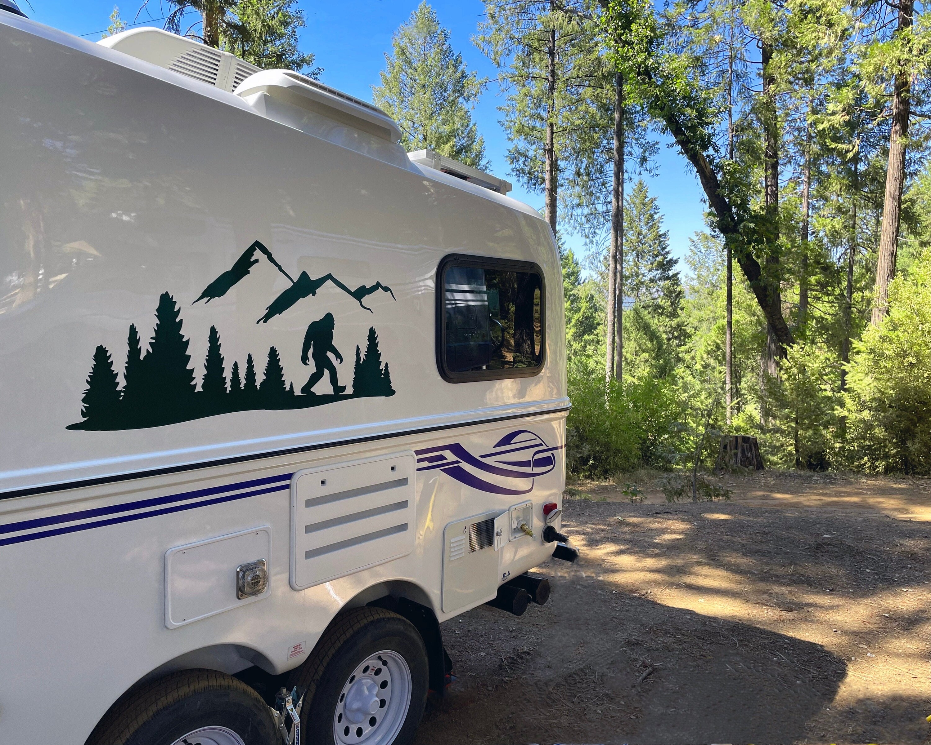 Mountain Scene RV Camper Decal Sticker Graphic Custom Text | Etsy