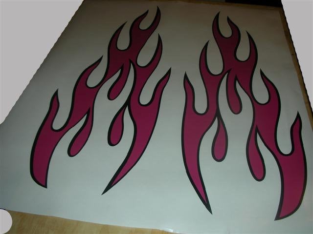 Auto Truck Car Hood Flames Graphics Decals HH51 - Etsy