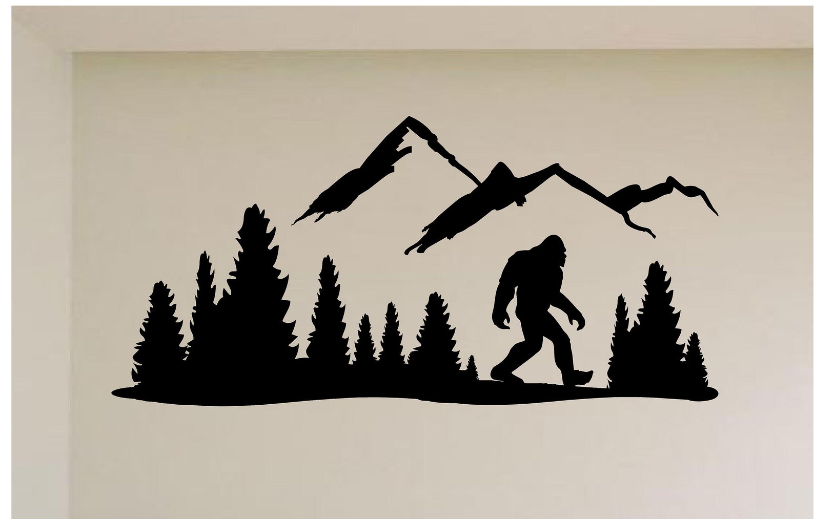 Bigfoot Wall Decal Sticker Animal Cabin Lodge Mountains Custom | Etsy