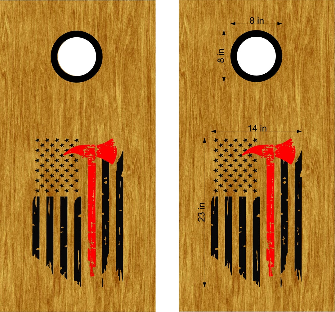 Fireman Fire Fighter Cornhole Board Decals Police Stickers - Etsy