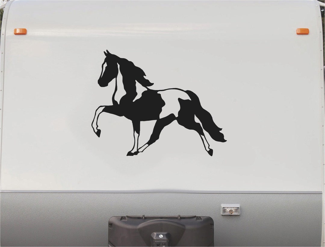 Equestrian Horse Trailer Decal- Vinyl Decal Sticker- Enclosed Trailer ...