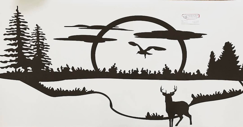 Lake Tree Sun RV Camper Decal Sticker Graphic Custom Text - Etsy