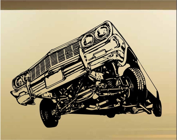 Low Rider Car Wall Decal Muscle Car Decals Muscle Car | Etsy