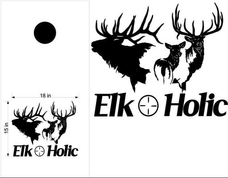 Elk Hunter Hunting Cornhole Board Decals Stickers Graphics - Etsy