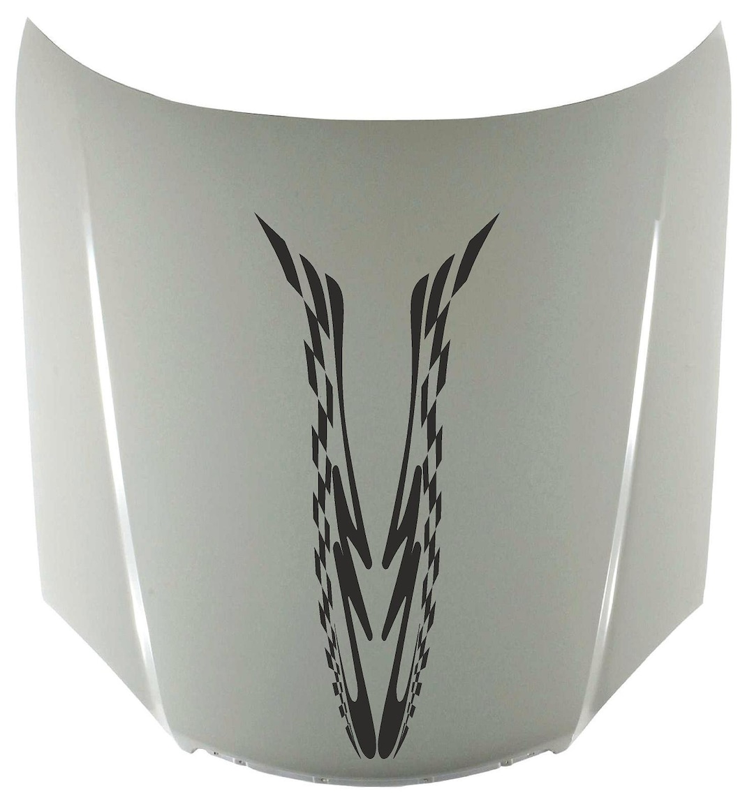 Checkered Flag Hood Decal Auto Truck Car Hood Flames Tribal Graphics ...