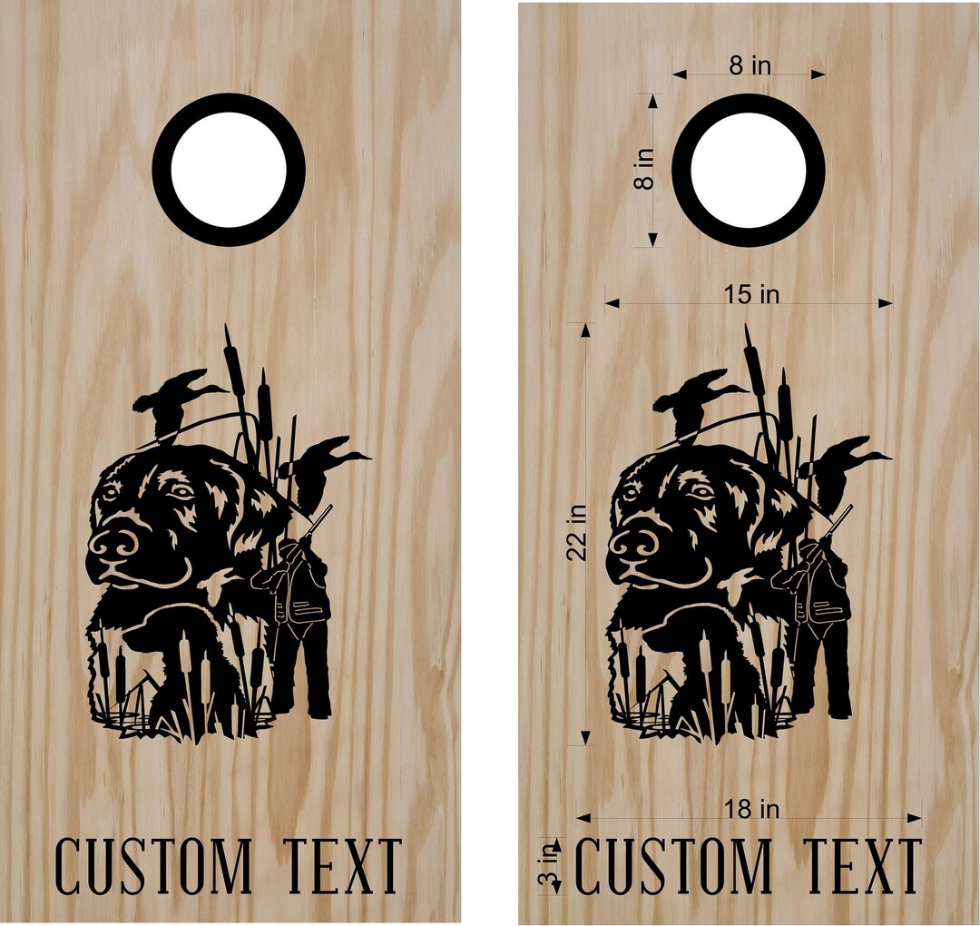 Cornhole Hunting Decals Lab Duck Hunting Vinyl Decals - Custom Bean Bag ...
