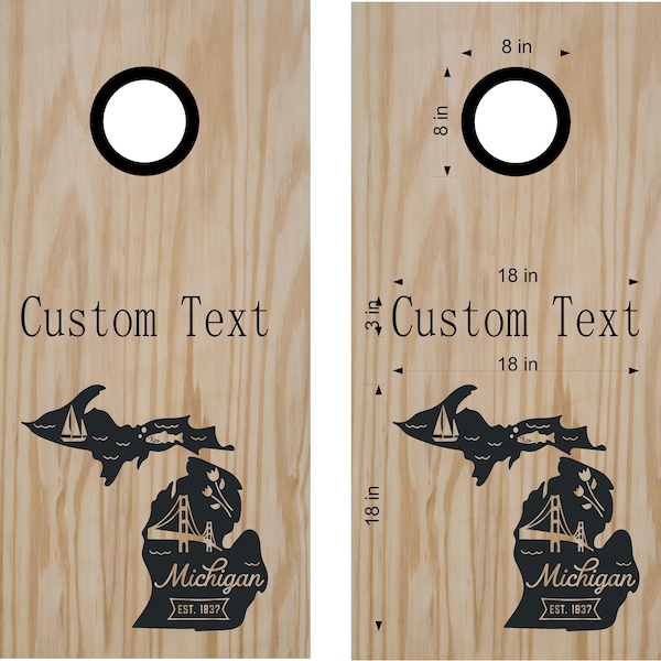 Michigan State Cornhole - Etsy