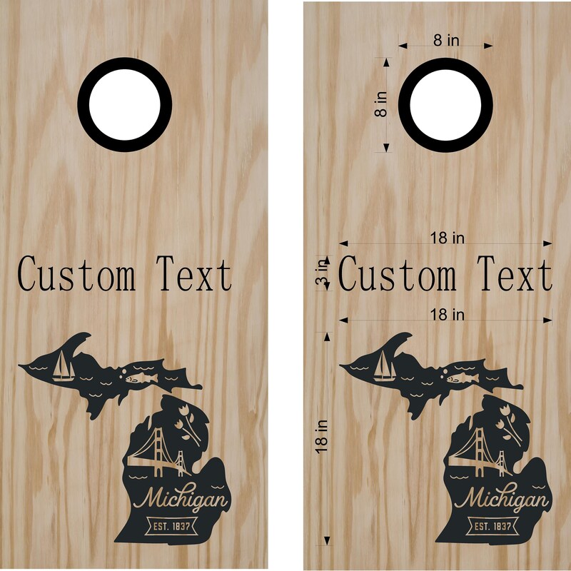 Michigan State Cornhole - Etsy