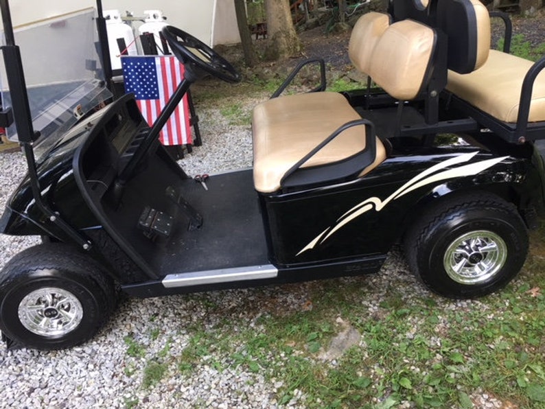 Two-tone Golf Cart Decals – Dual Color Racing Stripes - Etsy
