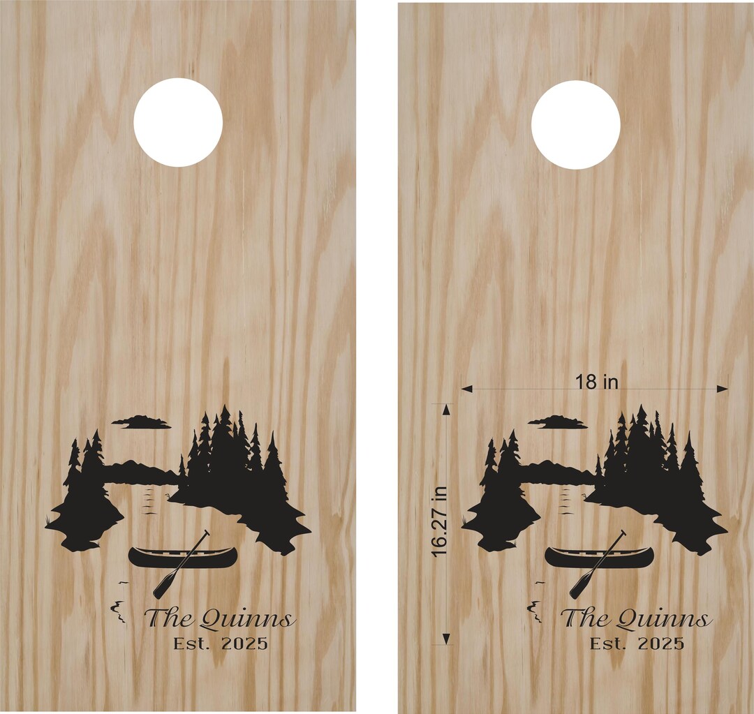 Stickerchef Custom Text Cornhole Decal Set - Outdoor Scene ...