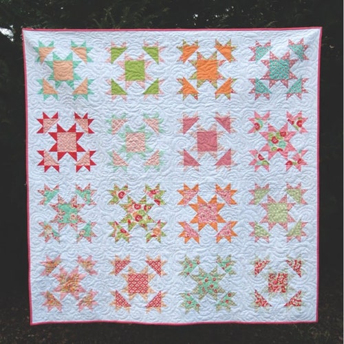 Vintage Star Digital Quilt Pattern a Layer Cake Friendly - Etsy