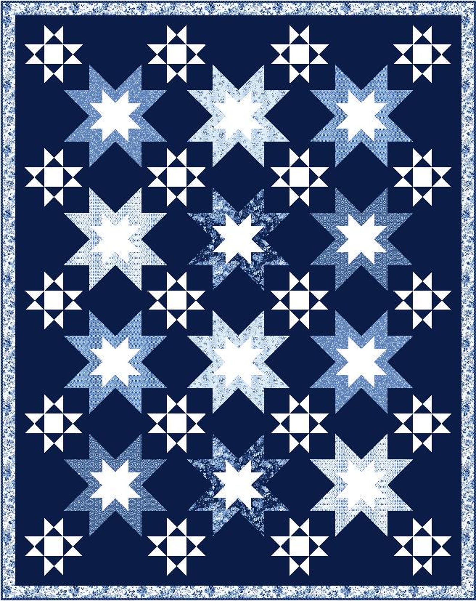 Supernova Digital Pdf Quilt Pattern - Star Quilt Pattern for Fat ...