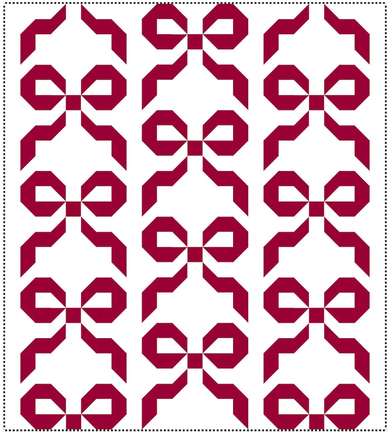Festive Bows Digital Pdf Quilt Pattern - Charm Pack and Fat Quarter ...