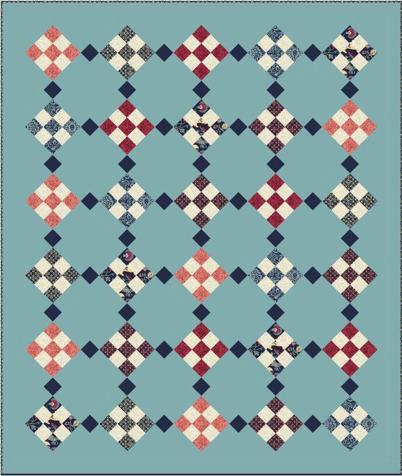 Checkers Quilt Pattern Digital Pattern Lap Throw Sized Fat Quarter, Fat ...