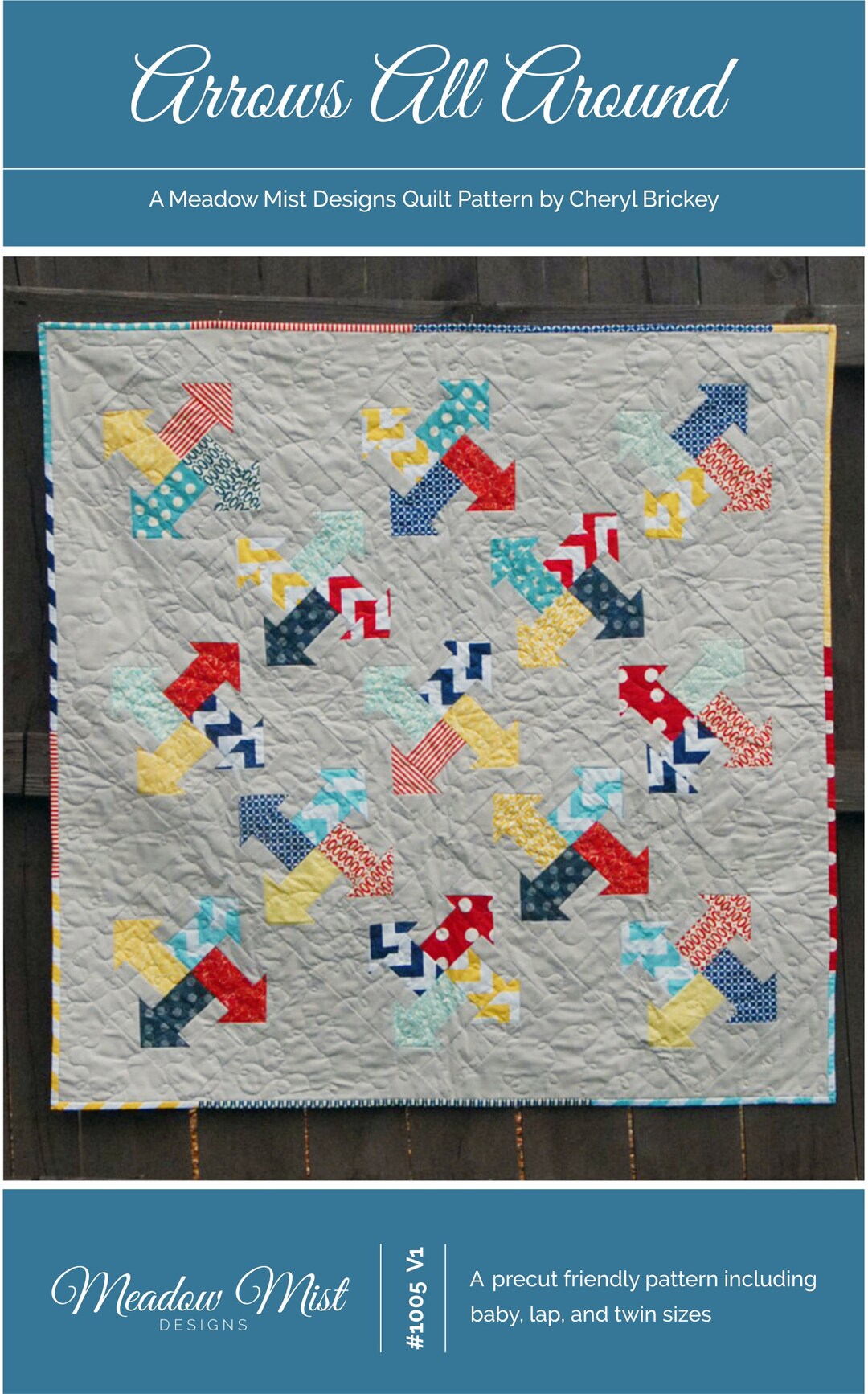 Arrows All Around Digital Quilt Pattern Baby, Lap, and Twin Sizes Pre ...