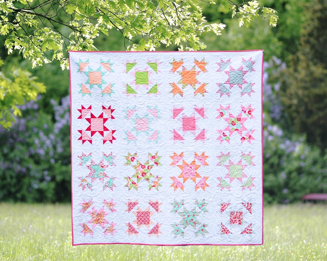 Vintage Star - Digital Quilt Pattern - a Layer Cake Friendly Pattern ...