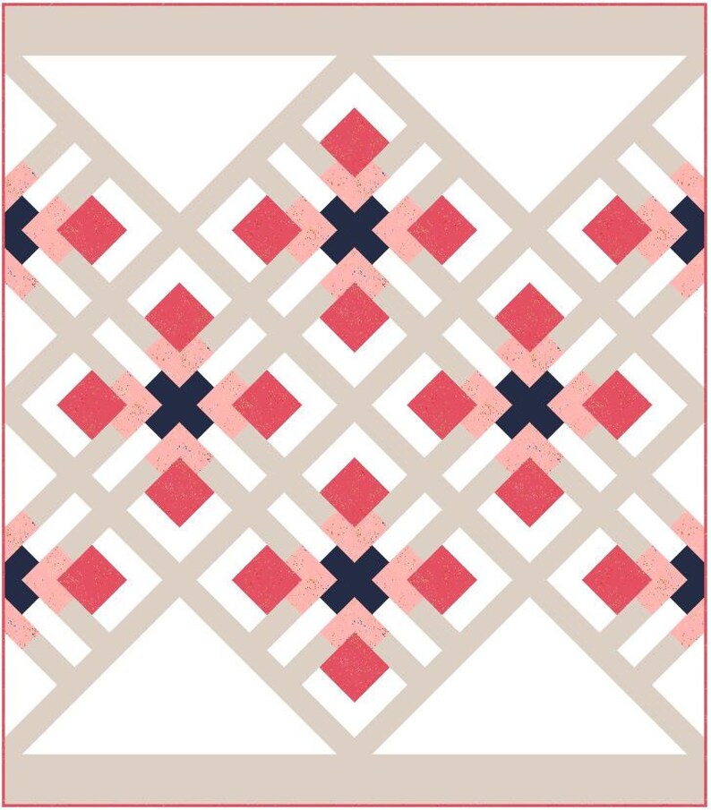 Lattice Vines - Digital Quilt Pattern - a Modern Pattern - Lap / Throw ...