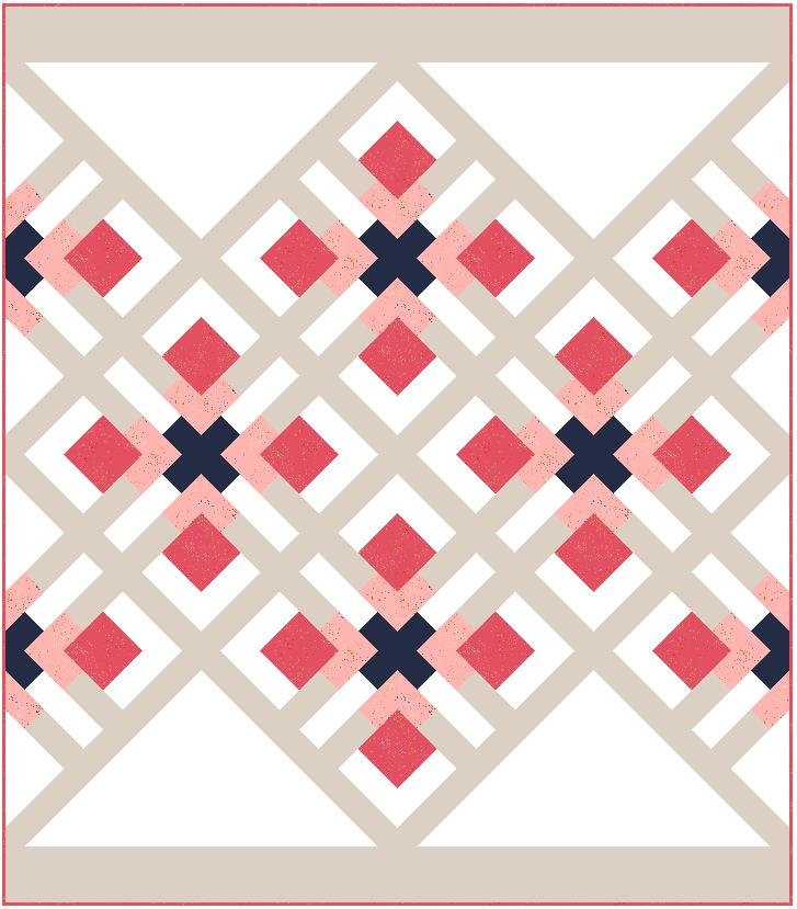 Lattice Vines Digital Quilt Pattern a Modern Pattern Lap / Throw Size ...