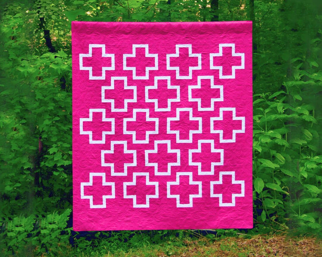 Chalk - Digital Quilt Pattern - a Modern Plus Sign Quilt Pattern - Lap ...
